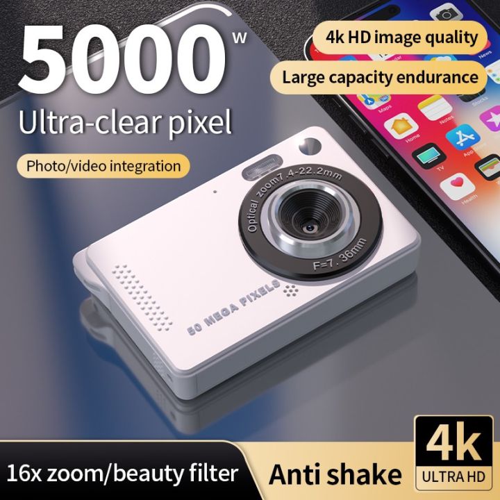 4K Digital Camera For Photography CCD Flash HD 16X ZOOM Digicam For ...