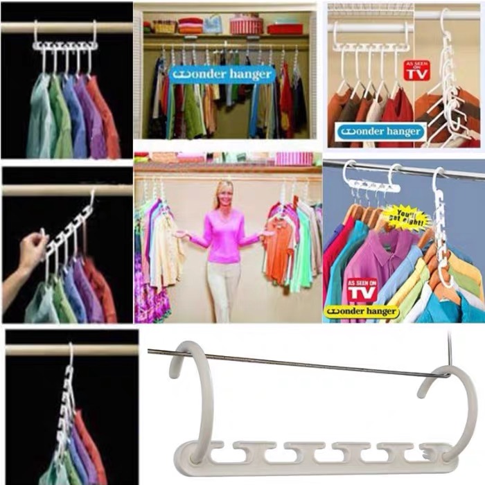 Multifunctional Clothes Hanger Wonder Hanger Home Space Saving Colthes ...
