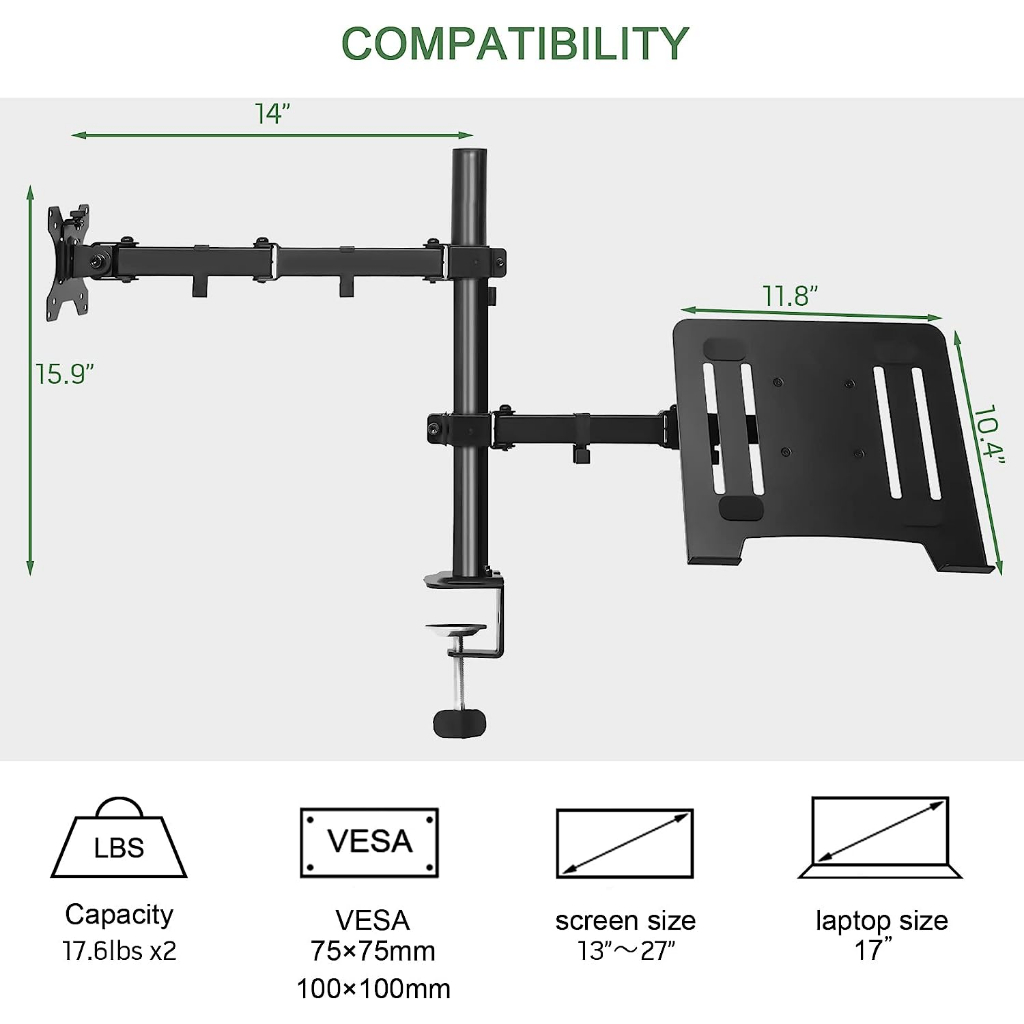 EXPOSE Monitor stand dual monitor mount for desk monitor riser portable ...