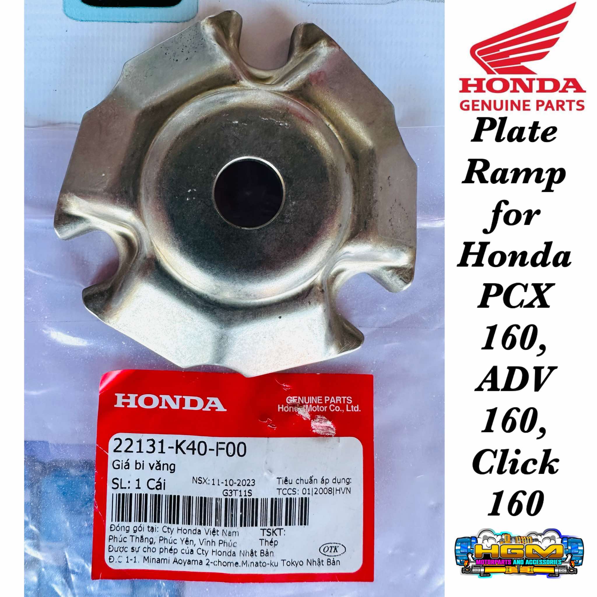 PLATE RAMP FOR HONDA PCX 160 | ADV 160 | CLICK 160 | HONDA GENUINE ...