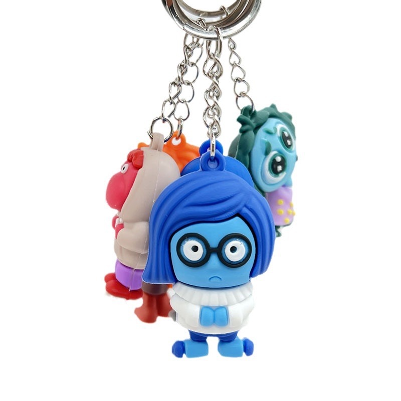 Inside Out Keychain Cartoon Keychain Disney and Pixar Sadness Fear ...