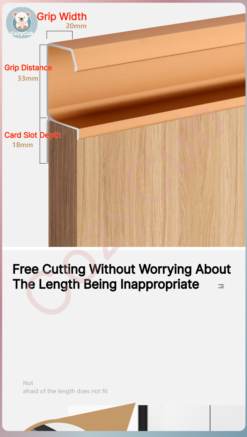 Kitchen Cabinet Handle Modern Continuous Handle For Cabinet Aluminum ...