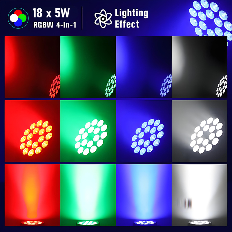NEW ARRIVALS 18 LED Slim Par Light RGBW 4 IN 1 Full Color Stage ...
