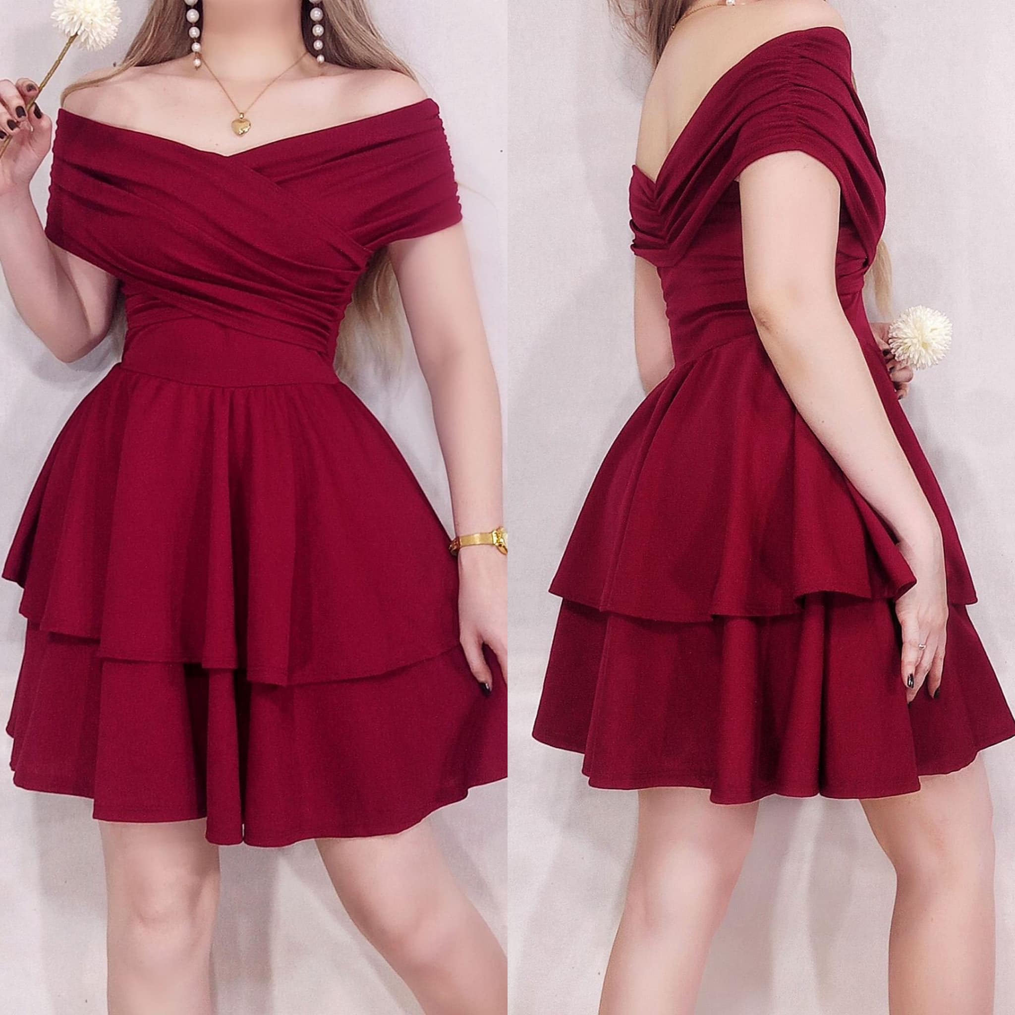 JER-JEN BARBIE CLASSY ELEGANT OFF SHOULDER FORMAL DRESS/KOREAN STYLE ...