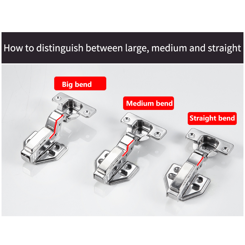 1Pair Soft Close Hydraulic Heavy Duty Regular Concealed Hinges For Cabinet Door DIY H1 H2 H3 ...