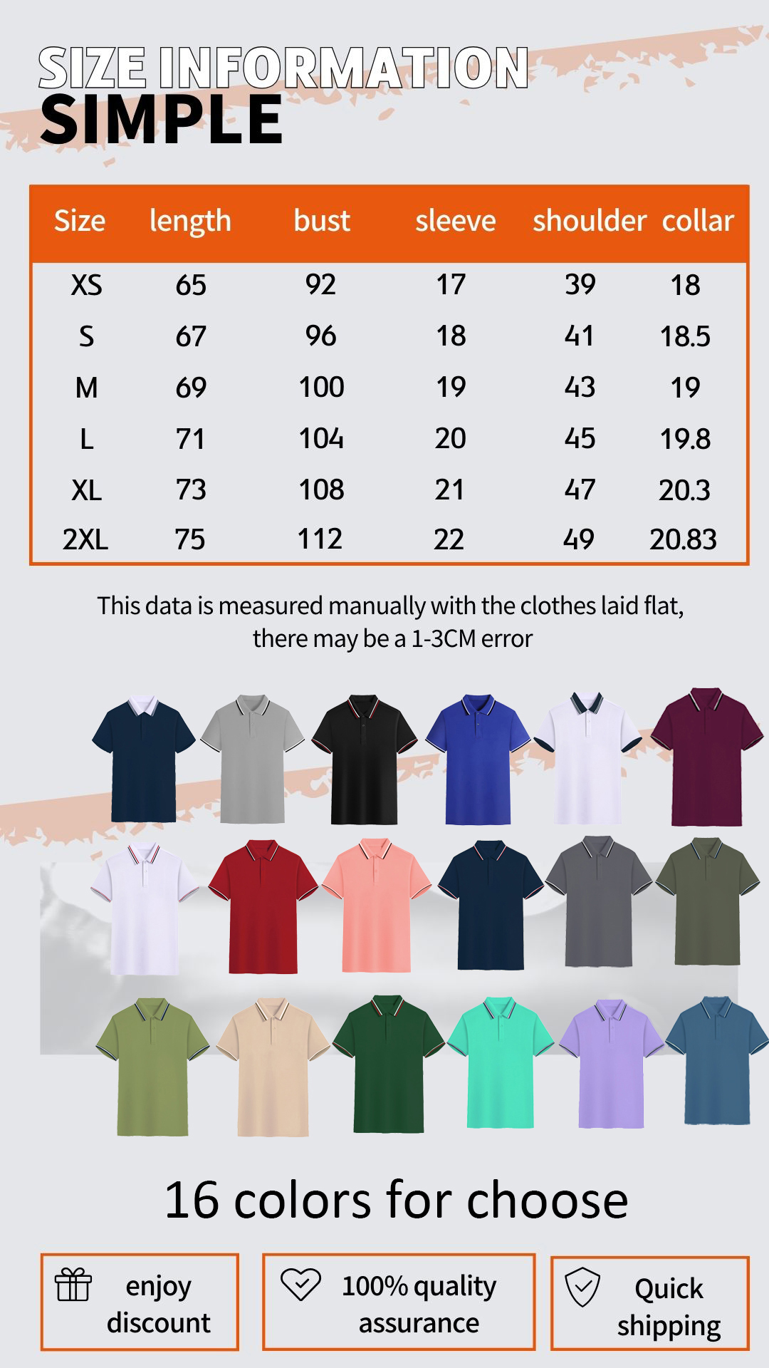 POLO multiple color striped polo shirts occasion business men's golf ...