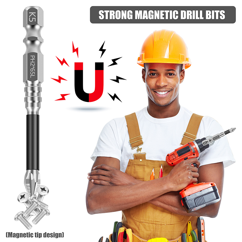 6PCS PH2 Magnetic Anti-slip Philip Screw driver Bit set Electric ...