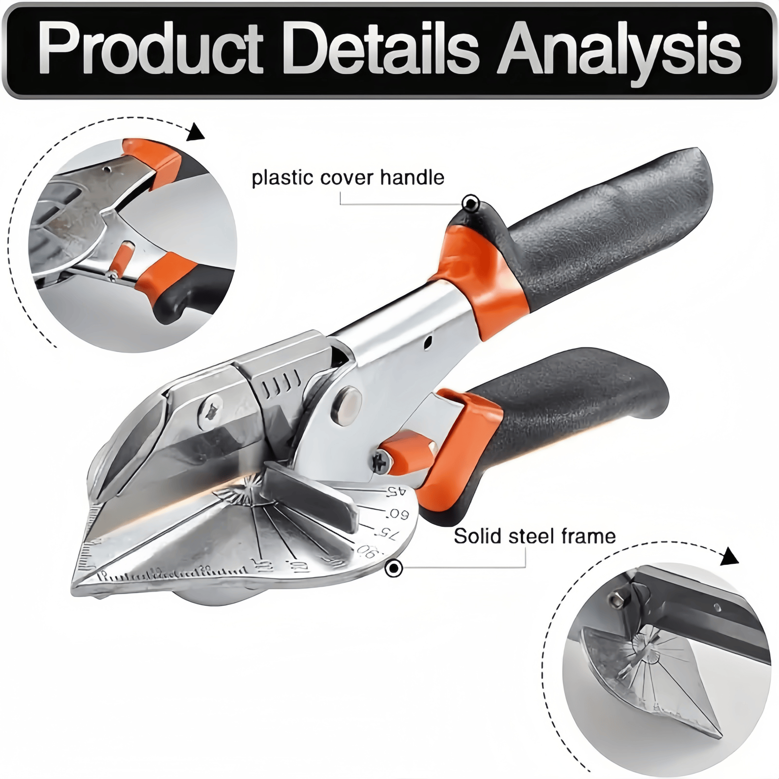 45-135°Multi Angle Miter Shear Cutter,Adjustable Angle Cutter for ...