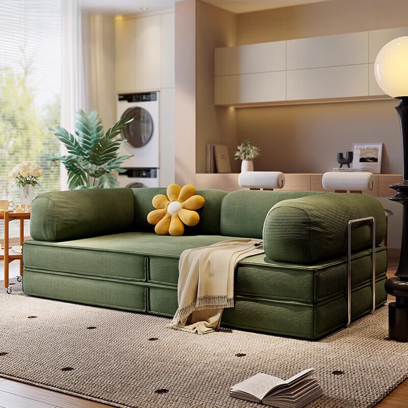 COD Dreame Modern simple full sponge vacuum compression roll package living room block sofa ...