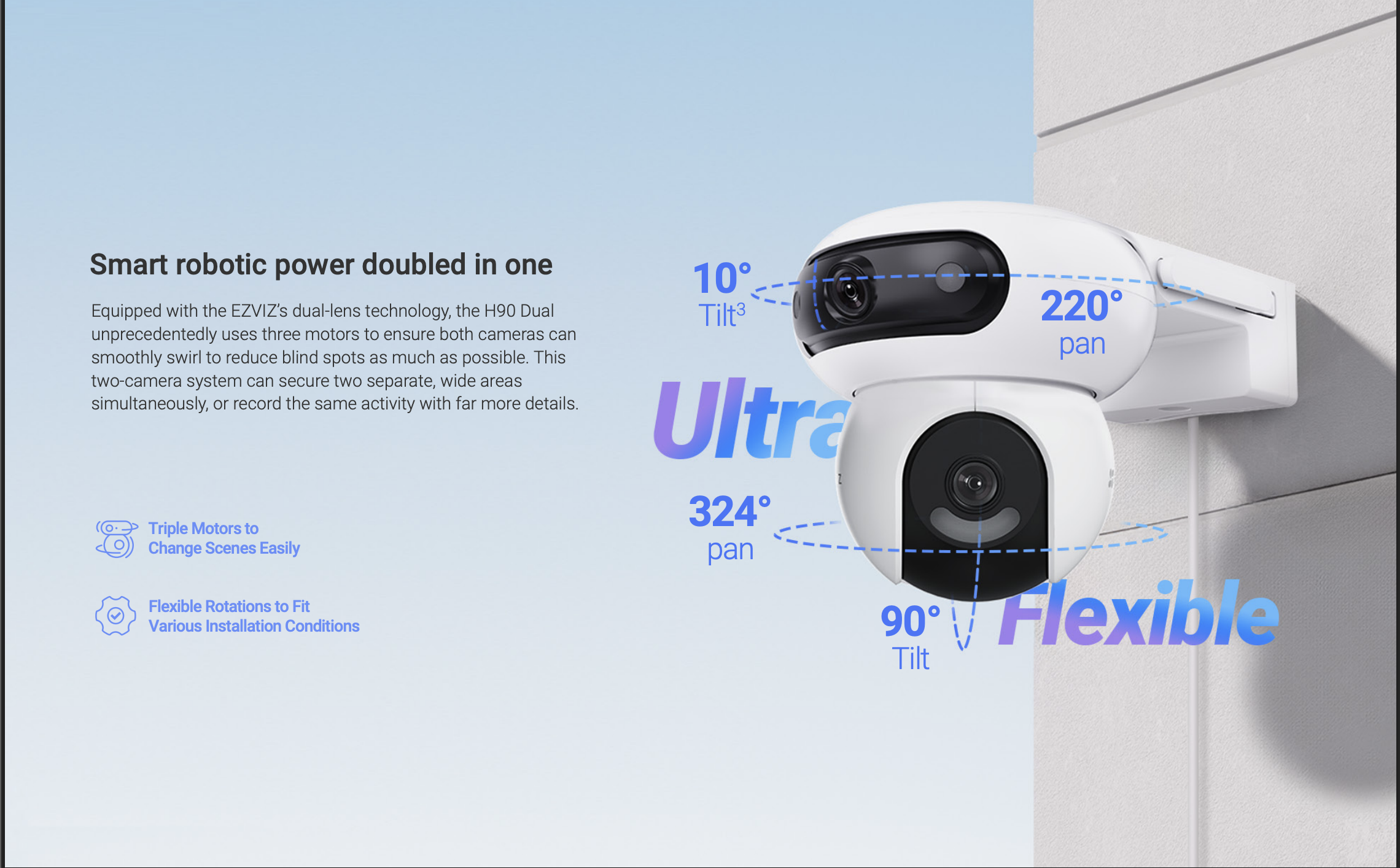 CCTV Outdoor Home Security Surveillance EZVIZ H90 Dual 2K⁺ & 2K+ (4MP ...