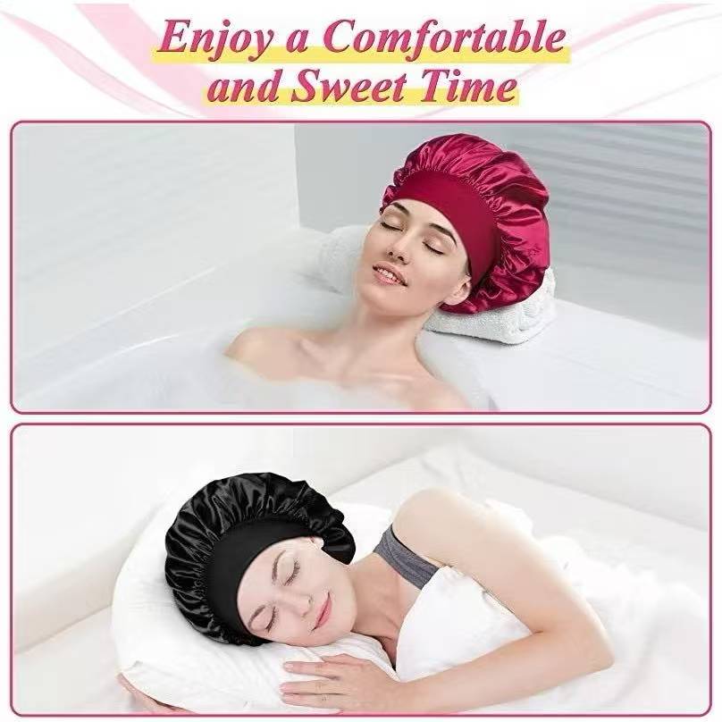 High Elasticity Sleep Cap #BN-023 Long Hair Care Women Head Wrap Soft ...