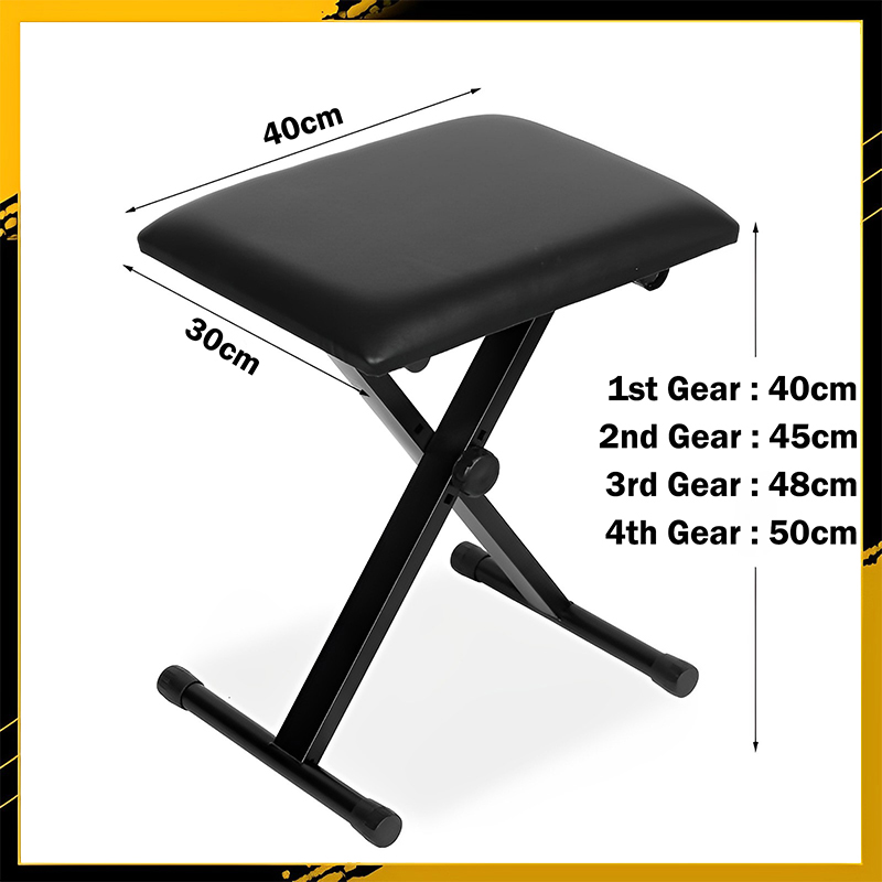 Heart String Bench Music Piano Keyboard Bench Chair w 4 Height Mode ...