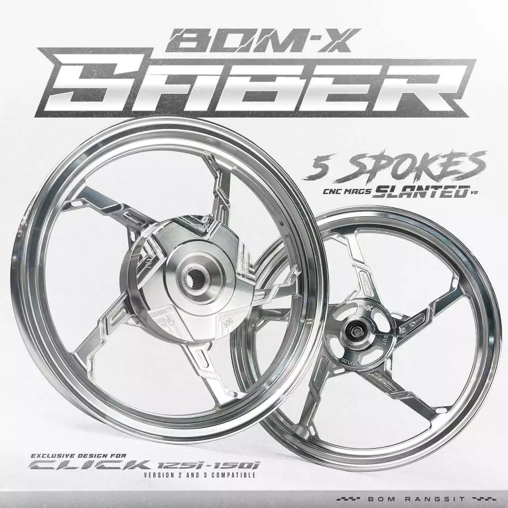 BOM RANGSIT MAGS SABER BOM X SABER Mags For Click 125/150 Mags For Motorcycle Original Thailand ...