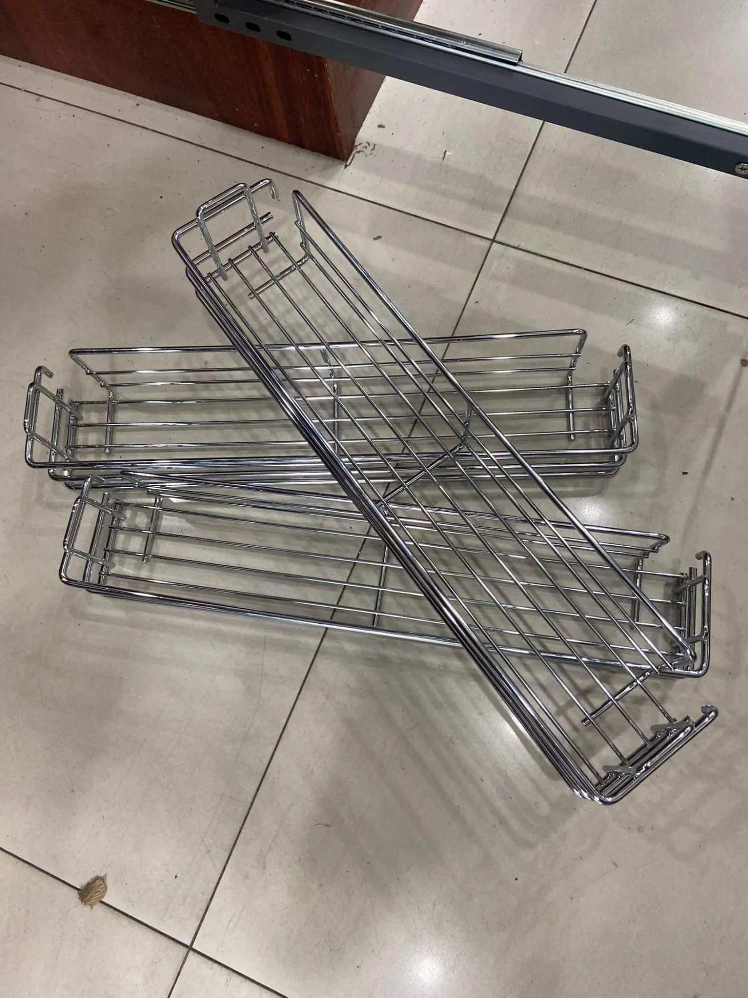 3 Layer Pull out Condiments organizers / spice racks 304 stainless ...