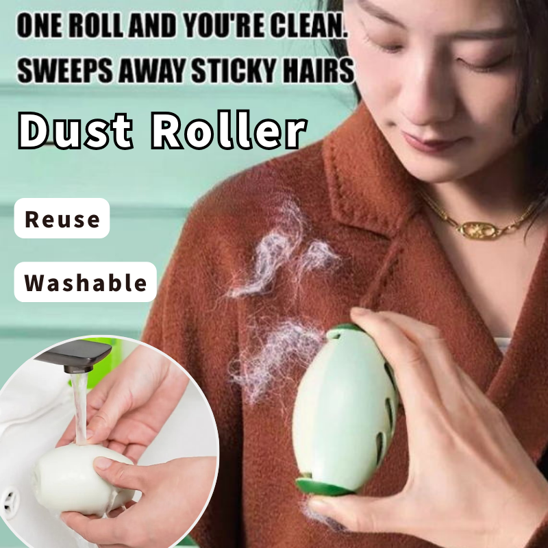 Washable Reusable Dust Roller for Multi-Surface Cleaning Pet Hair Lint ...
