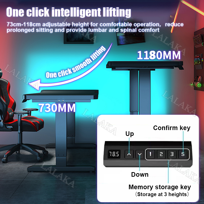 Electric Elevating Gaming Table Lifting Desk Computer Office Desk ...