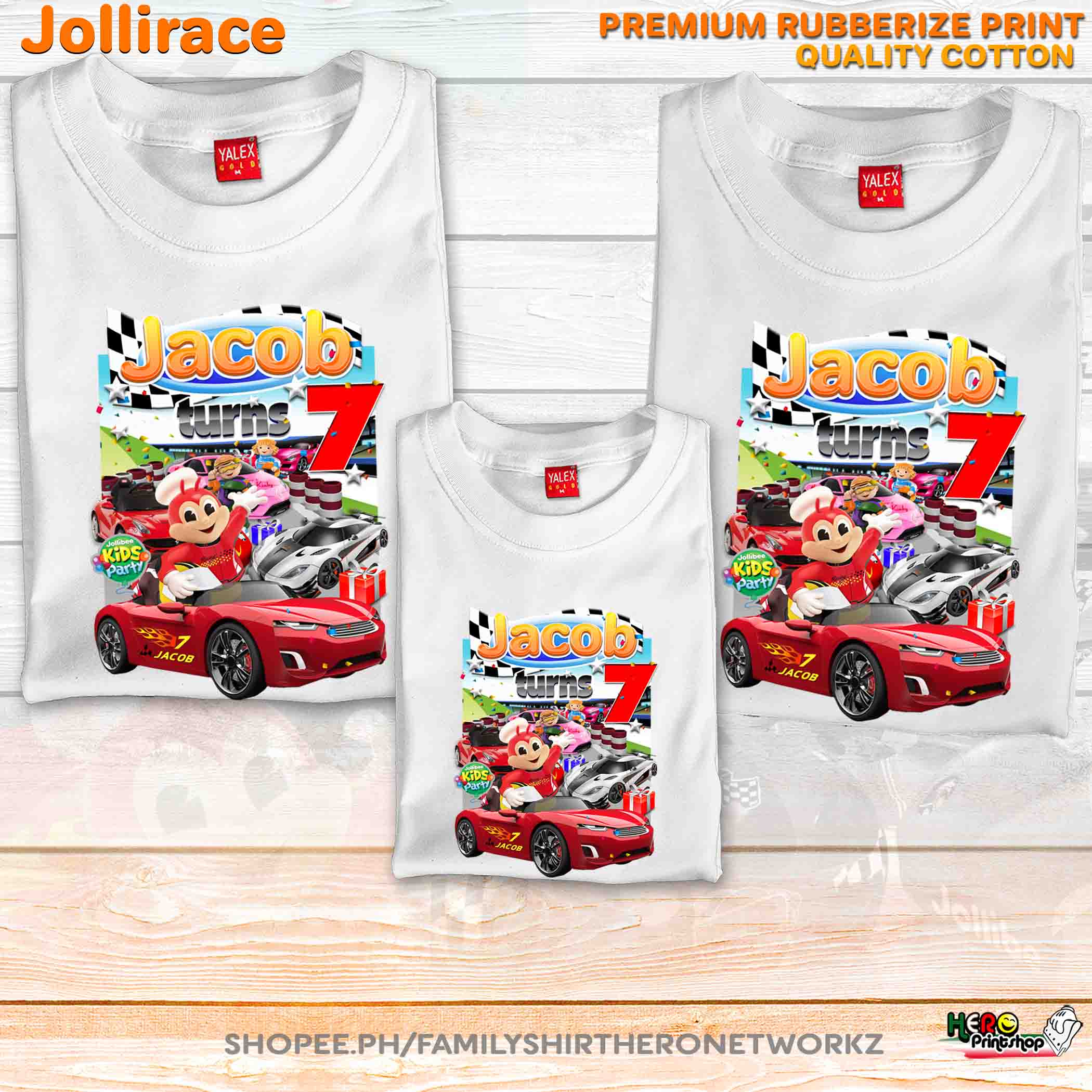 Jollirace Jollibee Family Shirt (sold per piece) Tshirt tops unisex ...