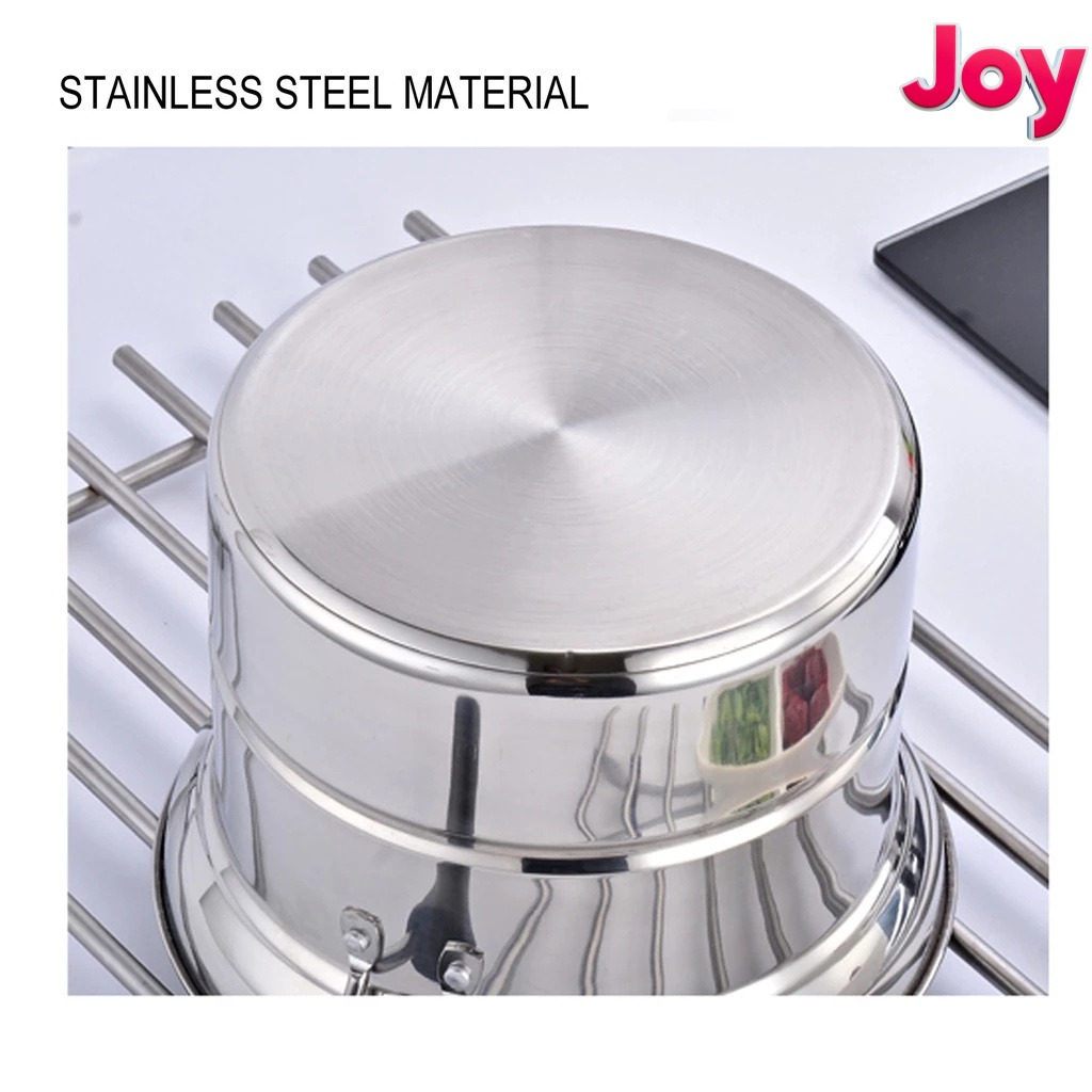 JOY 3 in 1 Multifunctional Stainless Steel Steamer Frying Pan Cooking ...