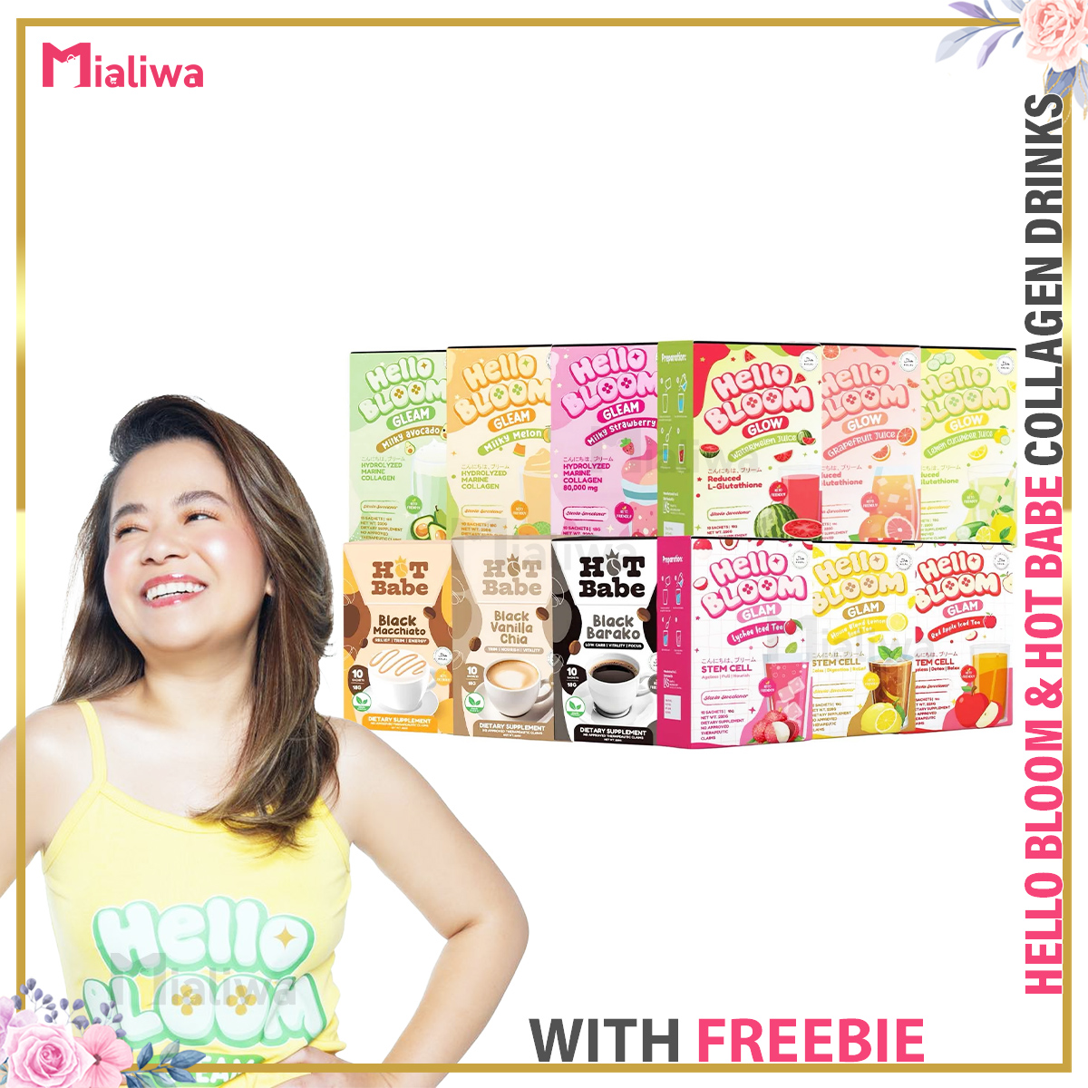 Kiray Celis Hello Bloom Glam Glow Gleam, Hot Babe Coffee Collagen ...