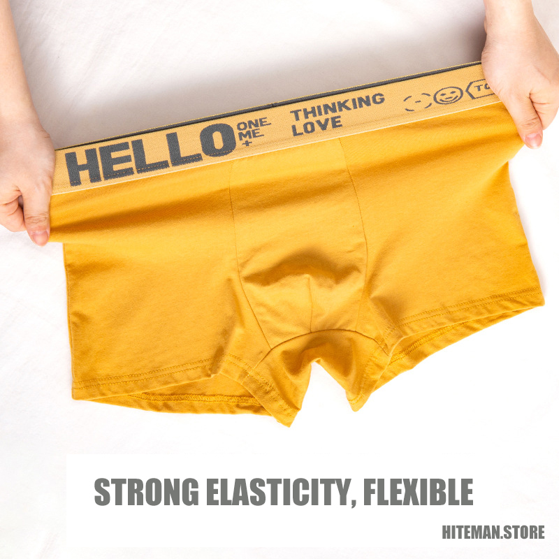 HELLO MEN 5 PIECES L-3XL Men's Boxer Brief Breathable Underwear High ...