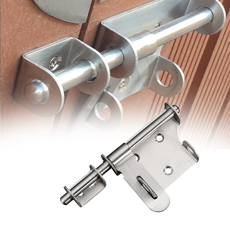 HH Stainless Steel Door Lock Barrel Bolt Whit Safety Hasp 2"/4"/6 ...
