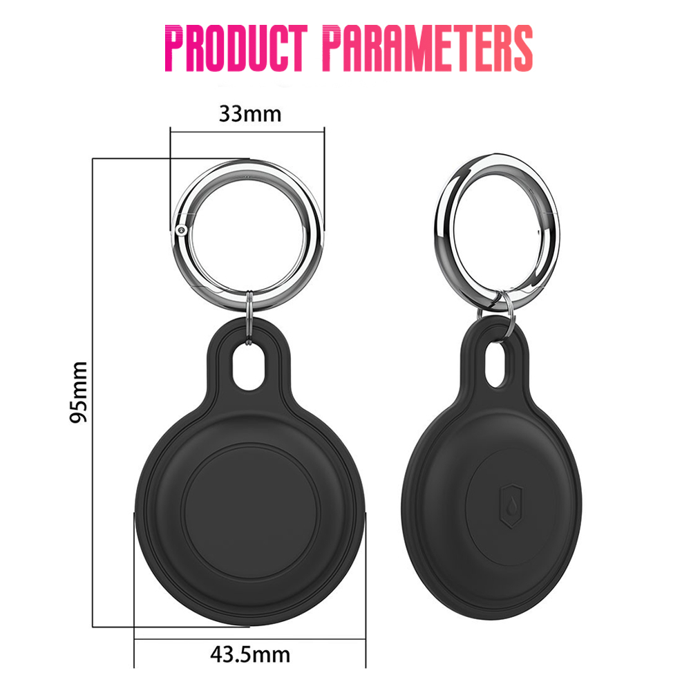 Waterproof Silicone Airtag Case Keychain with Snap Hook Anti-loss ...