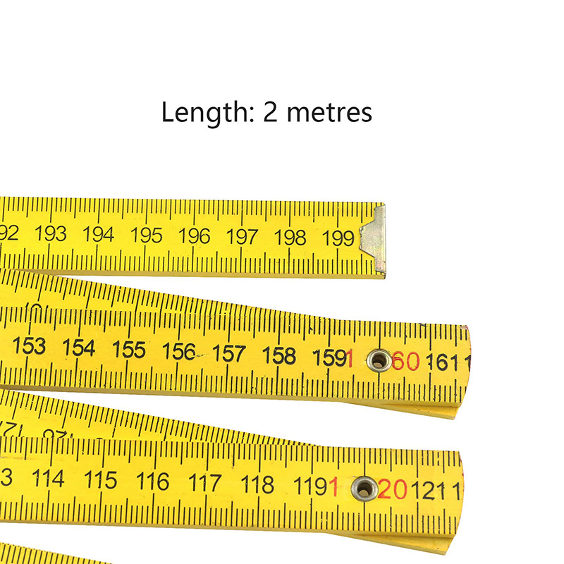 2 Meter Folding Wood Rule Carpenter's Folding Rule Lightweight ...