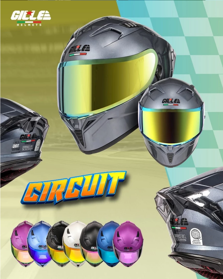 GILLE CIRCUIT helmet full face helmet Dual Visor for women and men ...