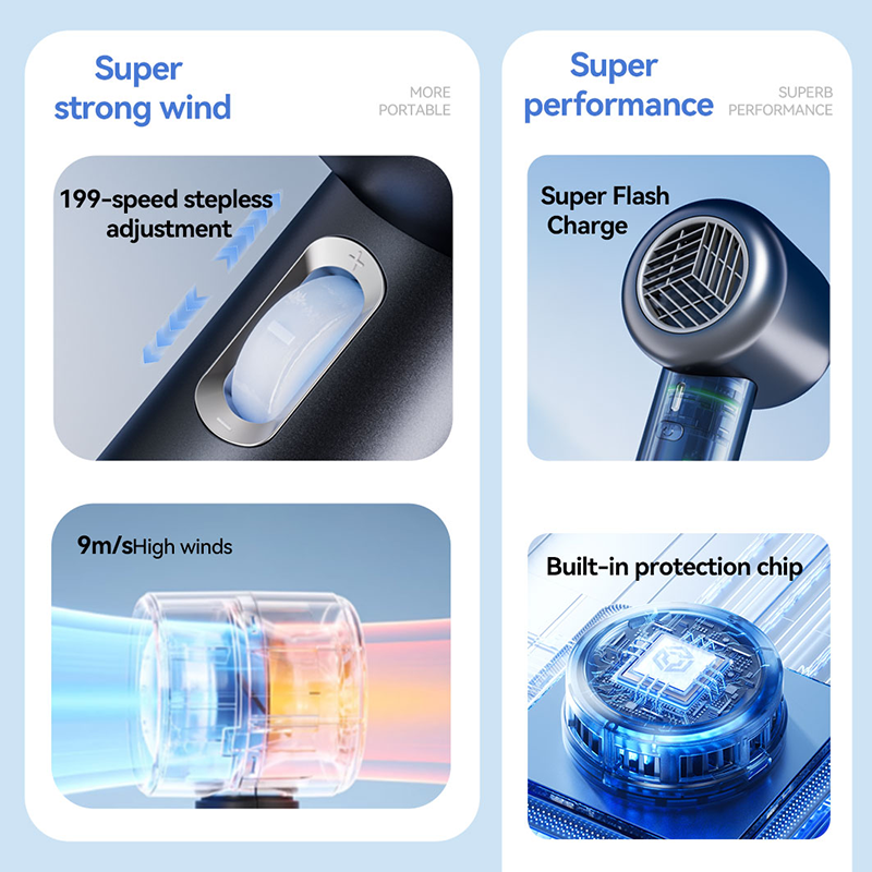 Samsung Turbo Mini Fan 6000mAh Rechargeable Bladeless Quiet Handheld ...