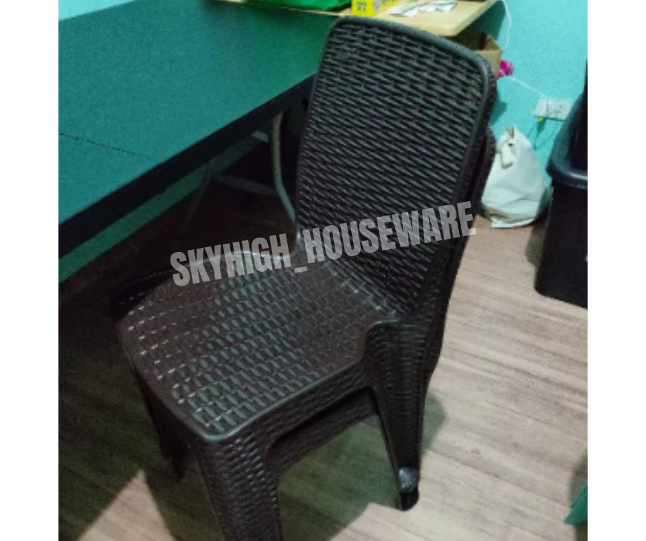 HEAVY DUTY PLASTIC RATTAN CHAIR WITH BACKREST / ARMLESS / UPUAN / #698 ...
