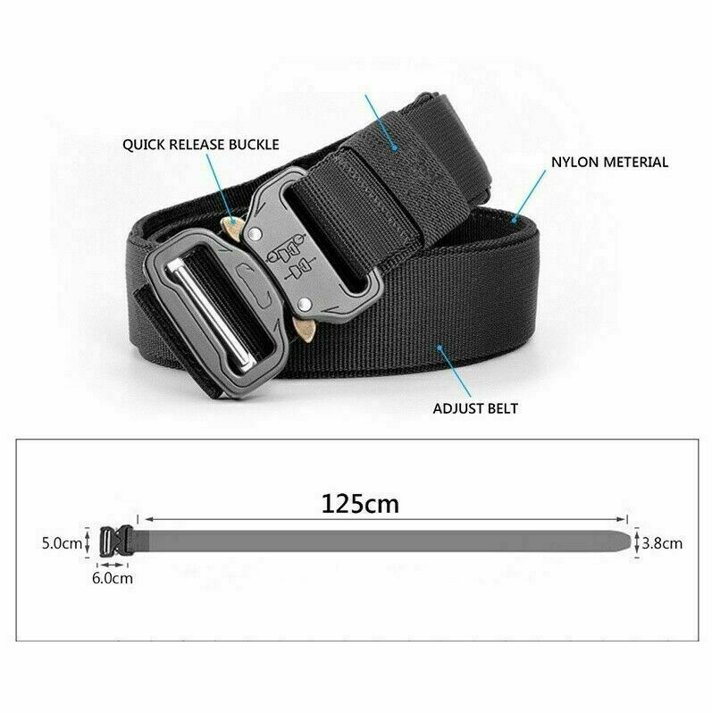 Tactical Nylon Buckle Belt PE belt Korean Student Outdoor Unisex Simple ...