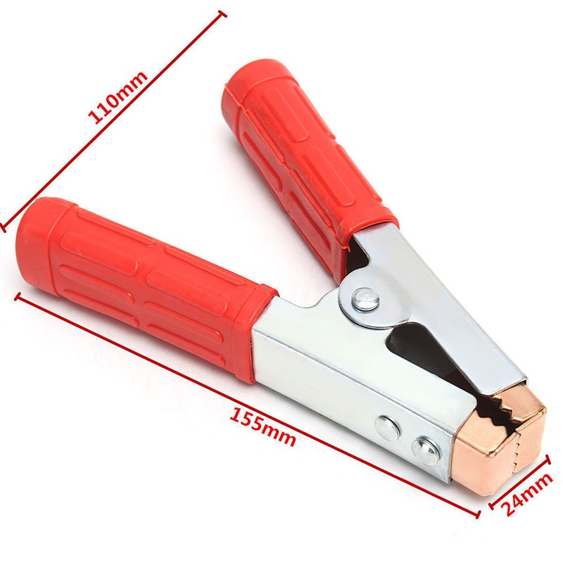 2PCS Car Battery Cable Alligator Clip Copper-Plated Battery Connecting ...