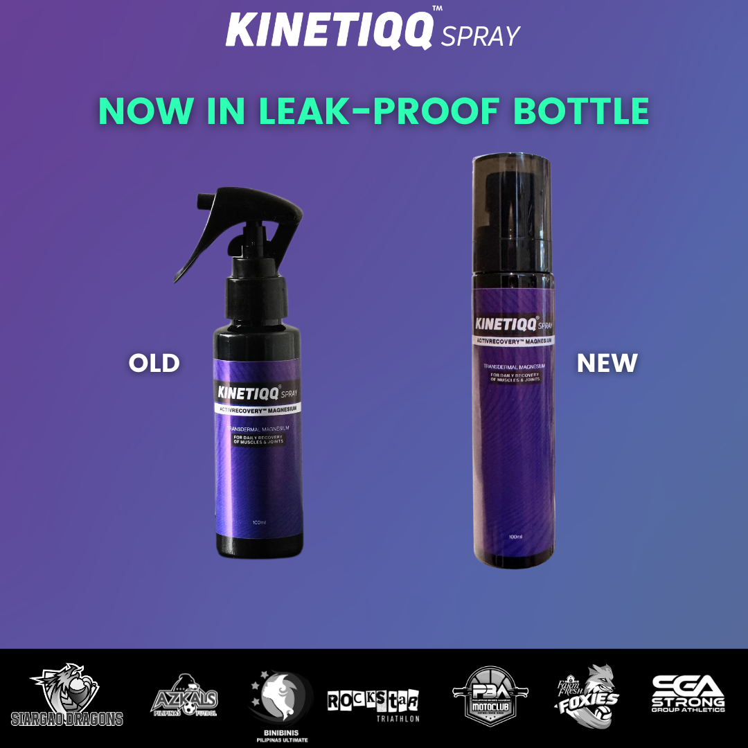 KINETIQQ Spray 100ml Magnesium Oil Body Spray For Daily Muscle Relief ...