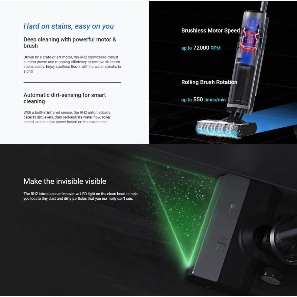 ENOLUX X10 PLUS Smart Cordless Wet and Dry Vacuum Cleaner - Vacuum ...