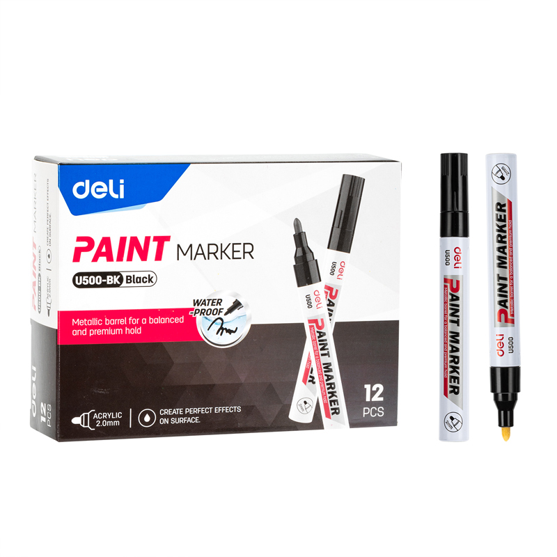 Deli Paint Marker Pen Waterproof 2.0mm Permanent Marker Pen Paint Pens ...