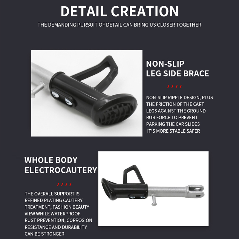 16/18/20/24cm Motorcycle Side Stand Universal Adjustable Aluminum ...