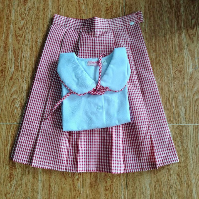 CHECKERED UNIFORM SET/TWO COLORS CHECKERED/KIDS GIRL SCHOOL UNIFORM ...