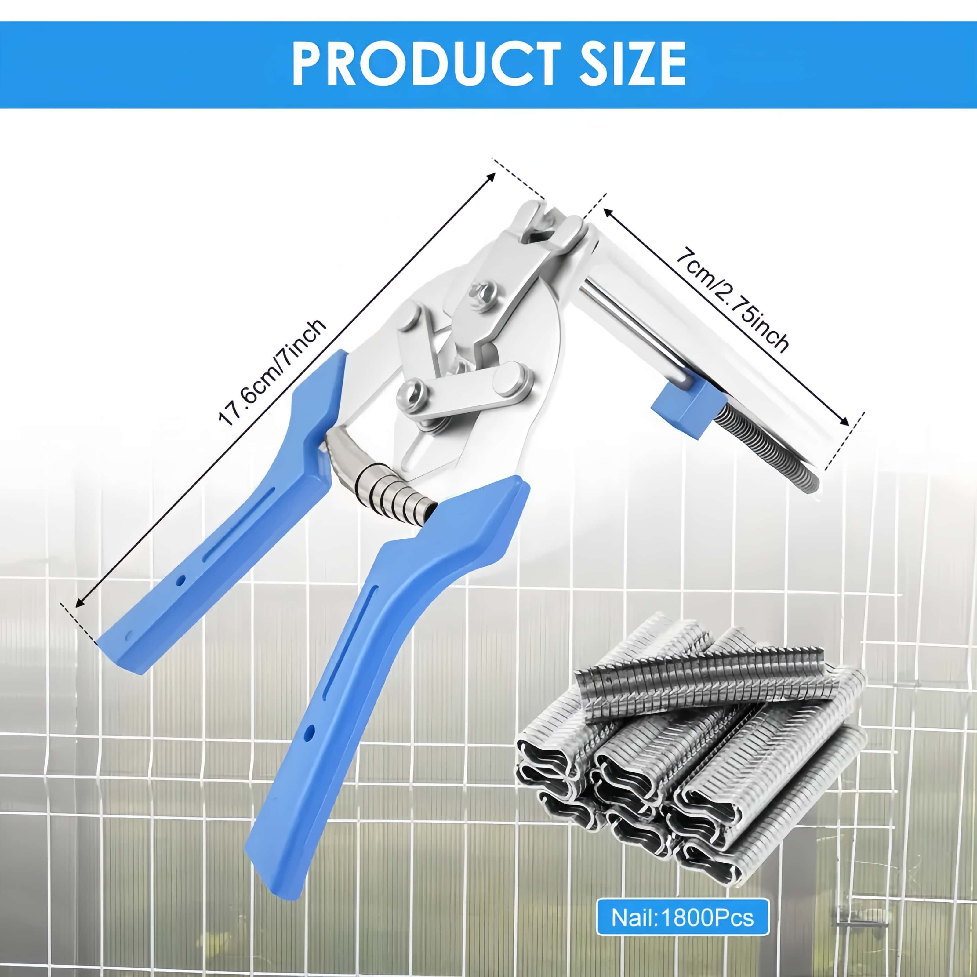 【FREE GIFT】Hog Ring Pliers+600 M Nails Plier Cage Clamp Chicken Mesh ...