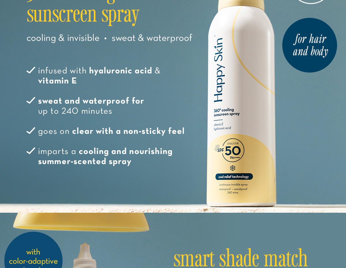 The Happy Skin Sun Club Kit (Smart Shade Foundation + Cooling Sunscreen ...