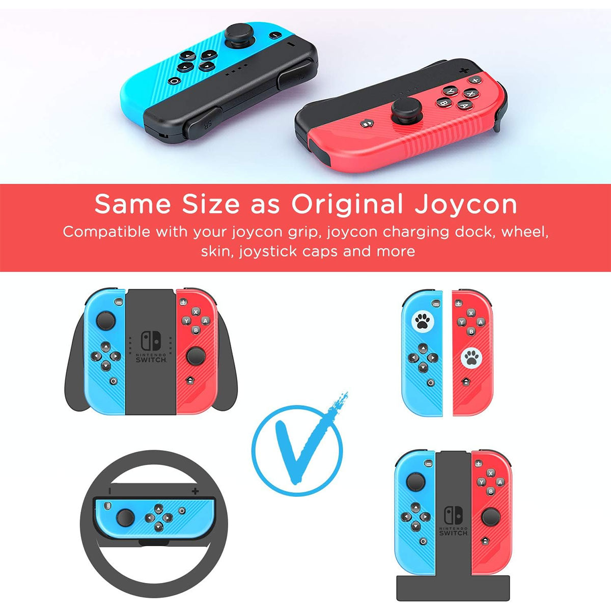 Dobe Joy-Pad (L) / (R) for Nintendo Switch / Nintendo Switch OLED (Blue ...