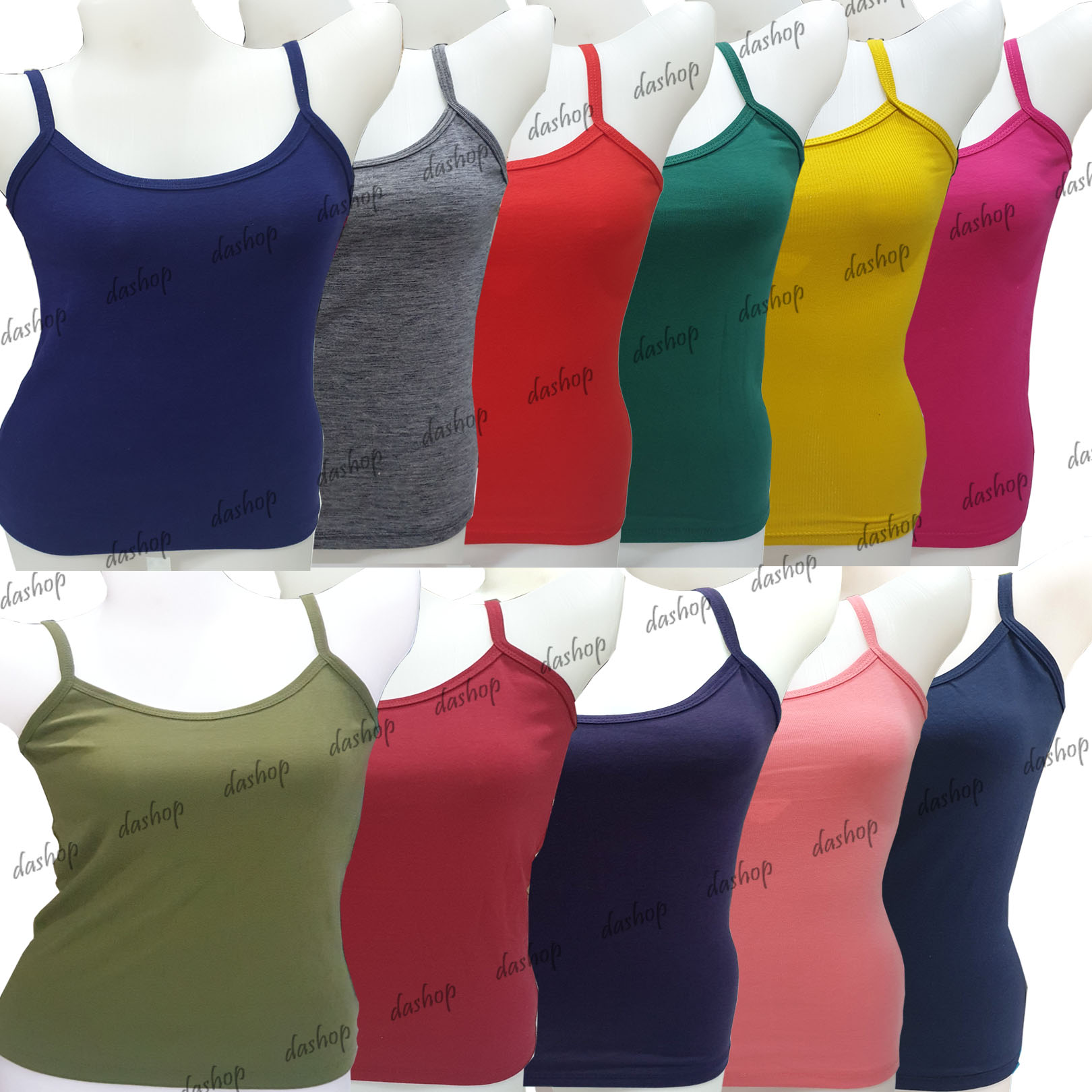 DAshop PLUS SIZE fits Large up to 2XL Sando for women Spaghetti Strap ...