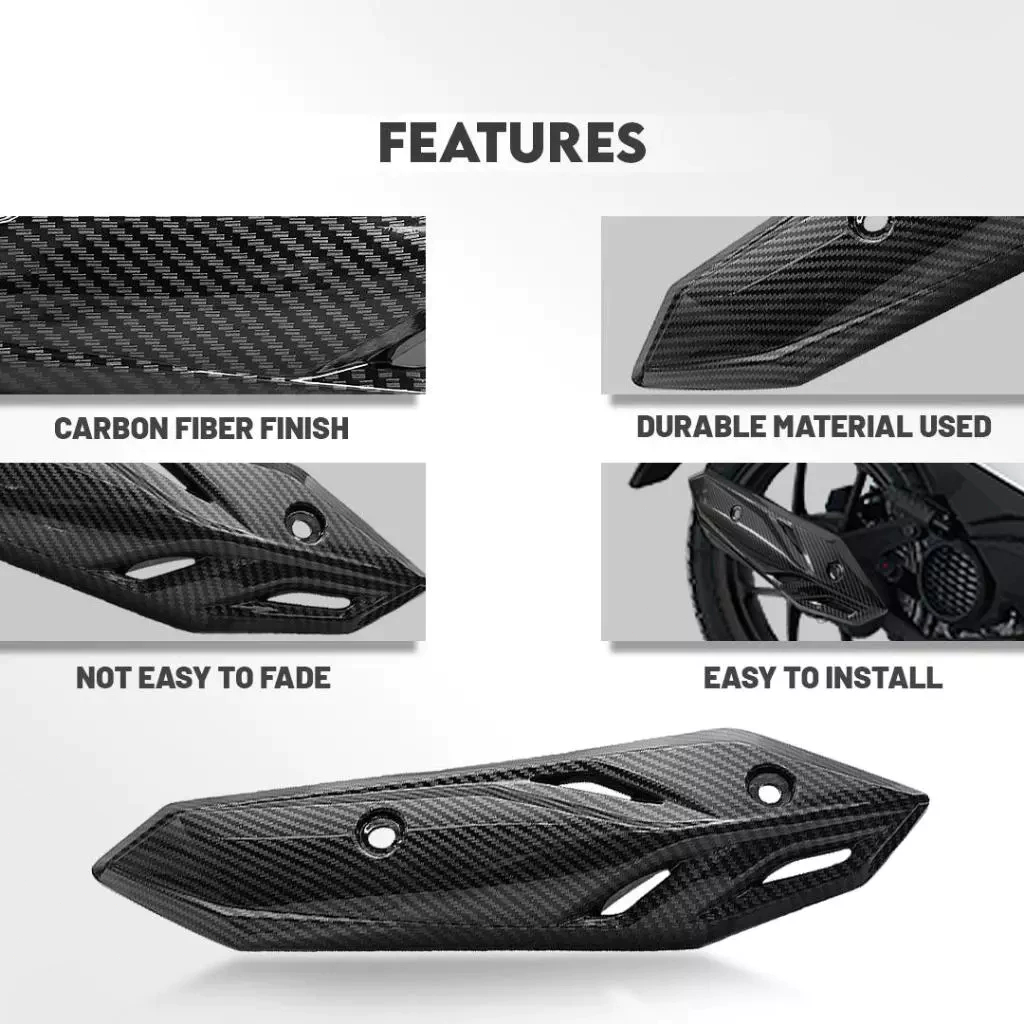 Honda Beat Fi Heat Guard Muffler Cover V3 Carbon Exhaust Pipe Heat ...