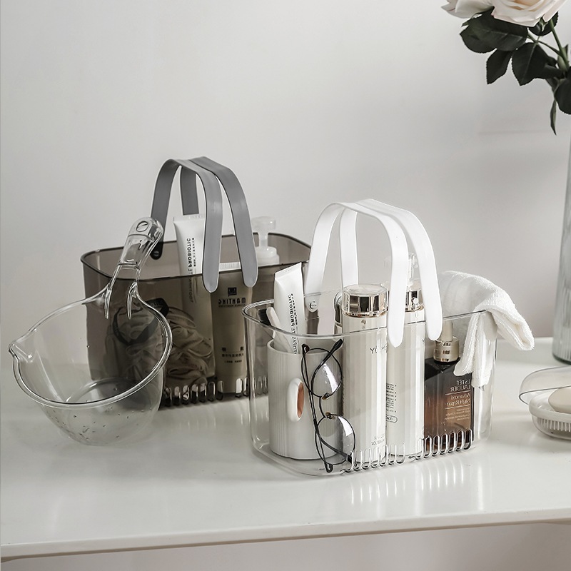 Portable Sundry Storage Basket Simple Style Shower Plastic Storage ...