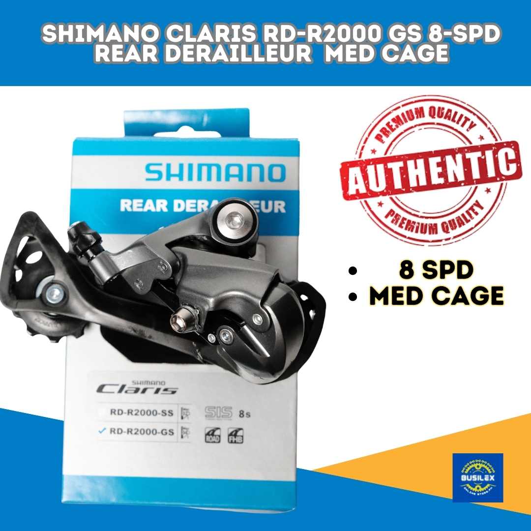 Rear Derailleur Road SHIMANO Claris RD-R2000SS 8-Spd Short Cage/Med ...