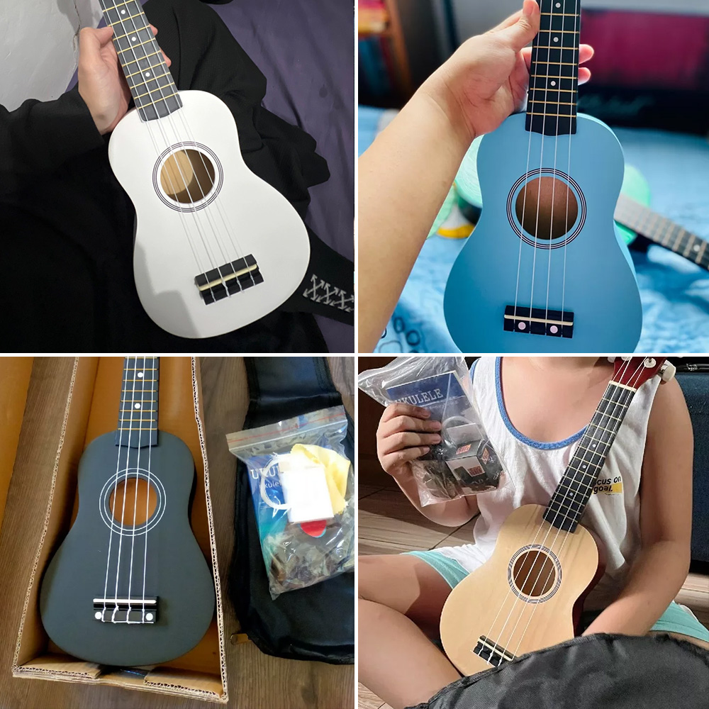Rixton Ukulele 21/23 Inch Portable Musical Wooden Instrument Guitar ...
