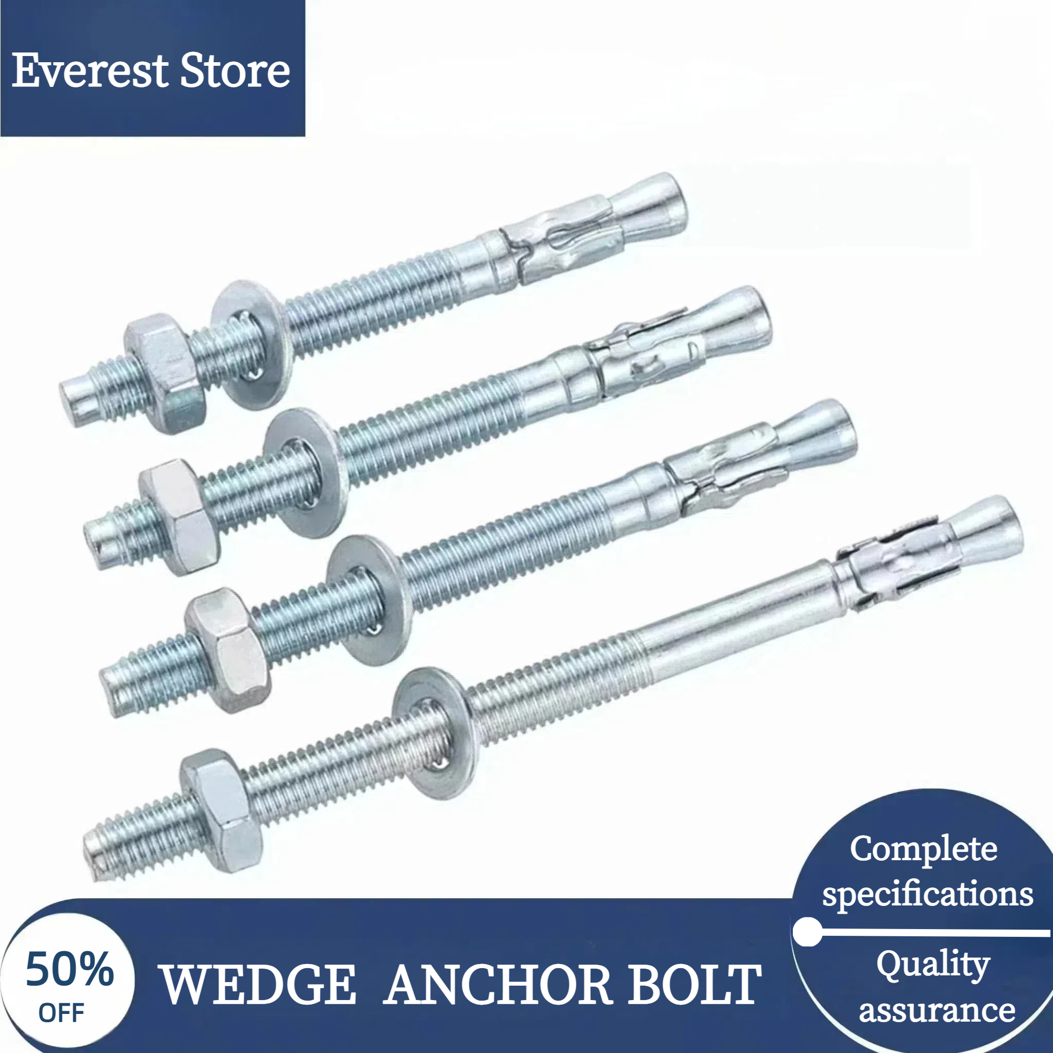 Wedge Anchor Expansion Bolt Gecko Screw M8 to M20 (Solid Per Pcs) for Heavy-Duty Applications ...