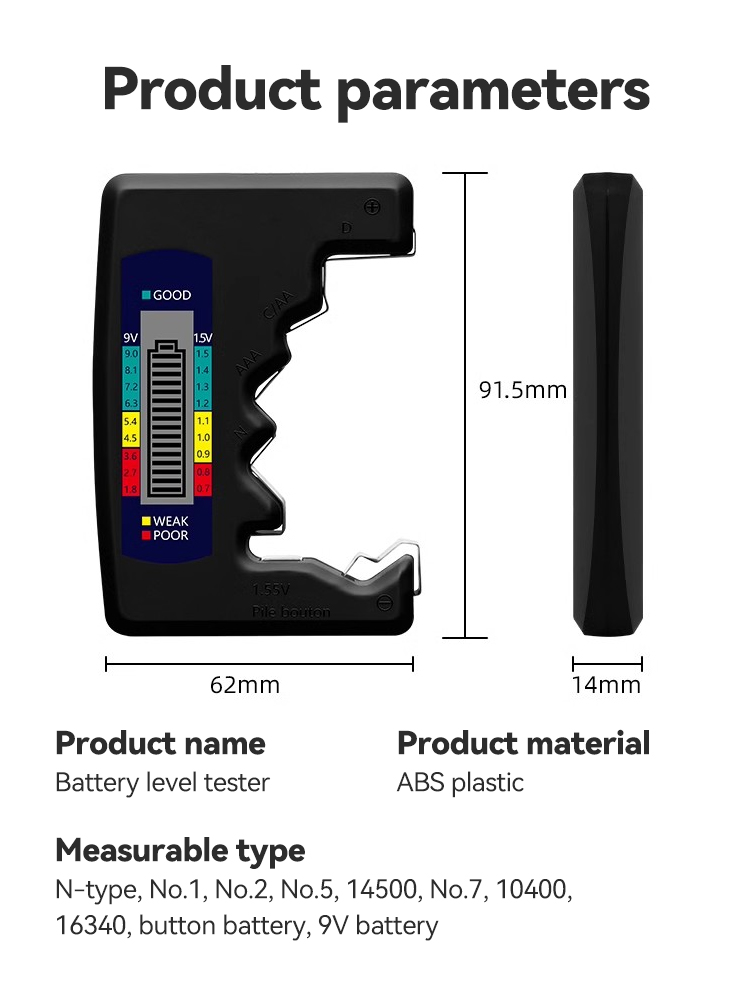VOVOVA Digital Battery Load Tester Analyzer Capacity Tester Battery ...