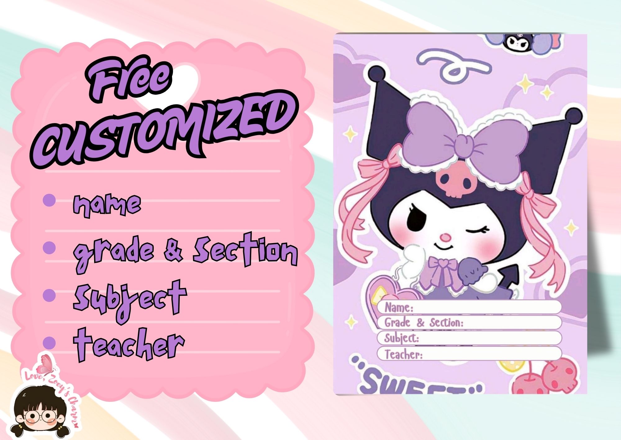 KUROMI STAPLED NOTEBOOK WRITING AND COMPOSITION | Shopee Philippines