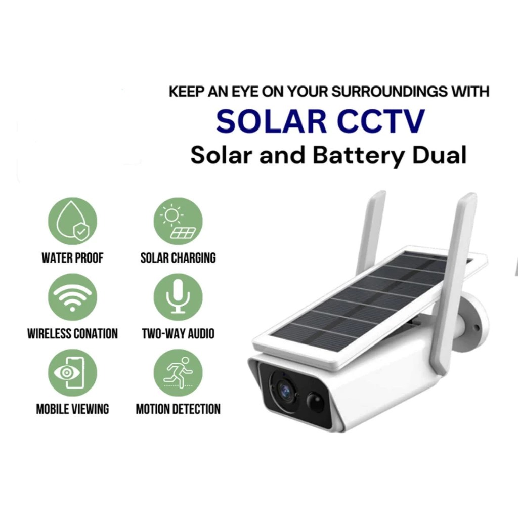 CCTV iCSee Solar/Battery Powered 3MP 1296p Outdoor Waterproof Wireless ...