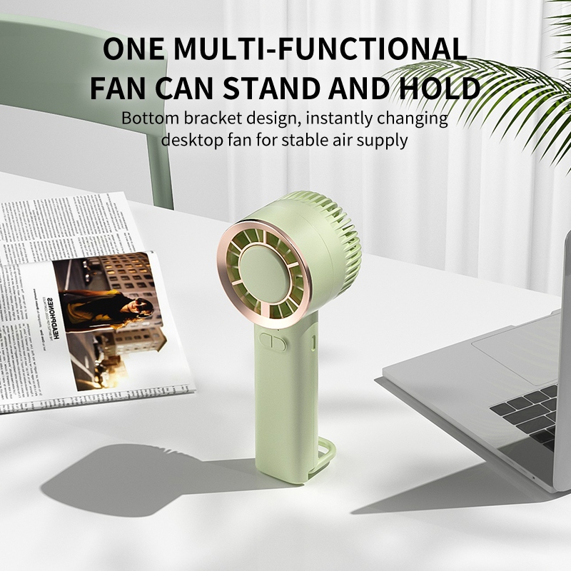 Portable Handheld Fan 6000mAh USB Rechargeable 3 gear speed Mute Fan ...